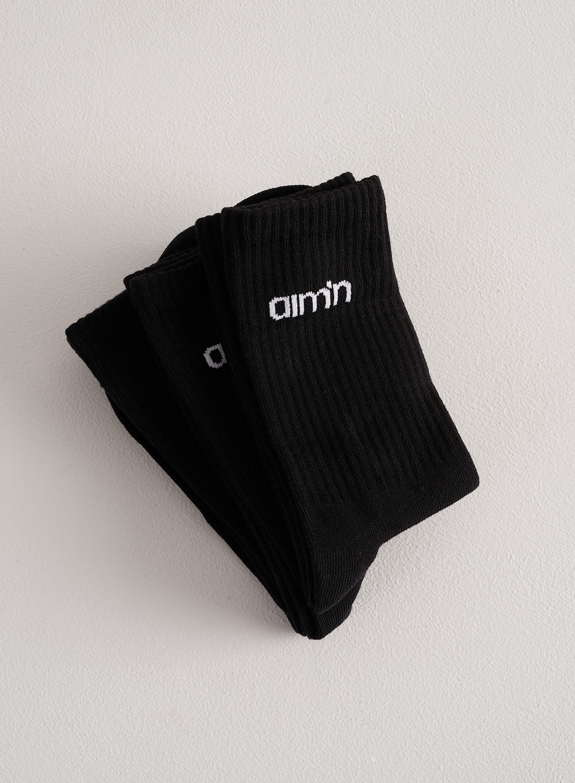 Black aim'n Logo Socks 3-pack – AIM'N