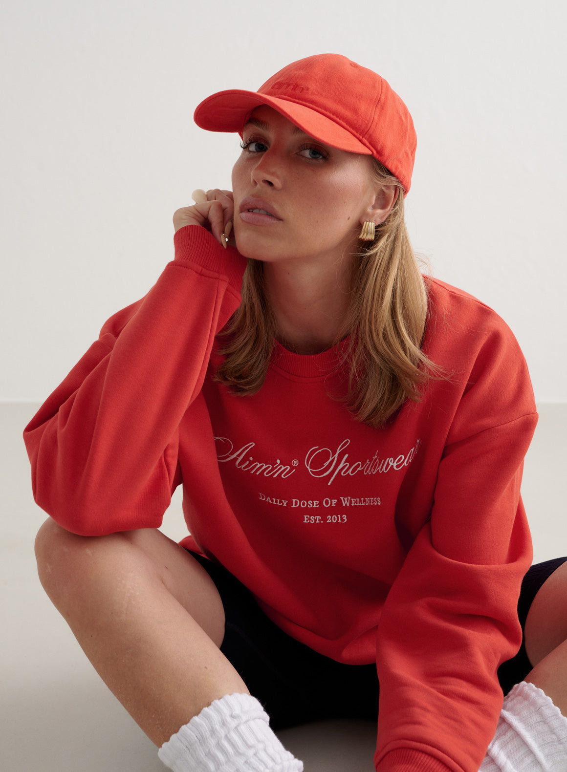 90's Red Small Logo Cap – AIM'N
